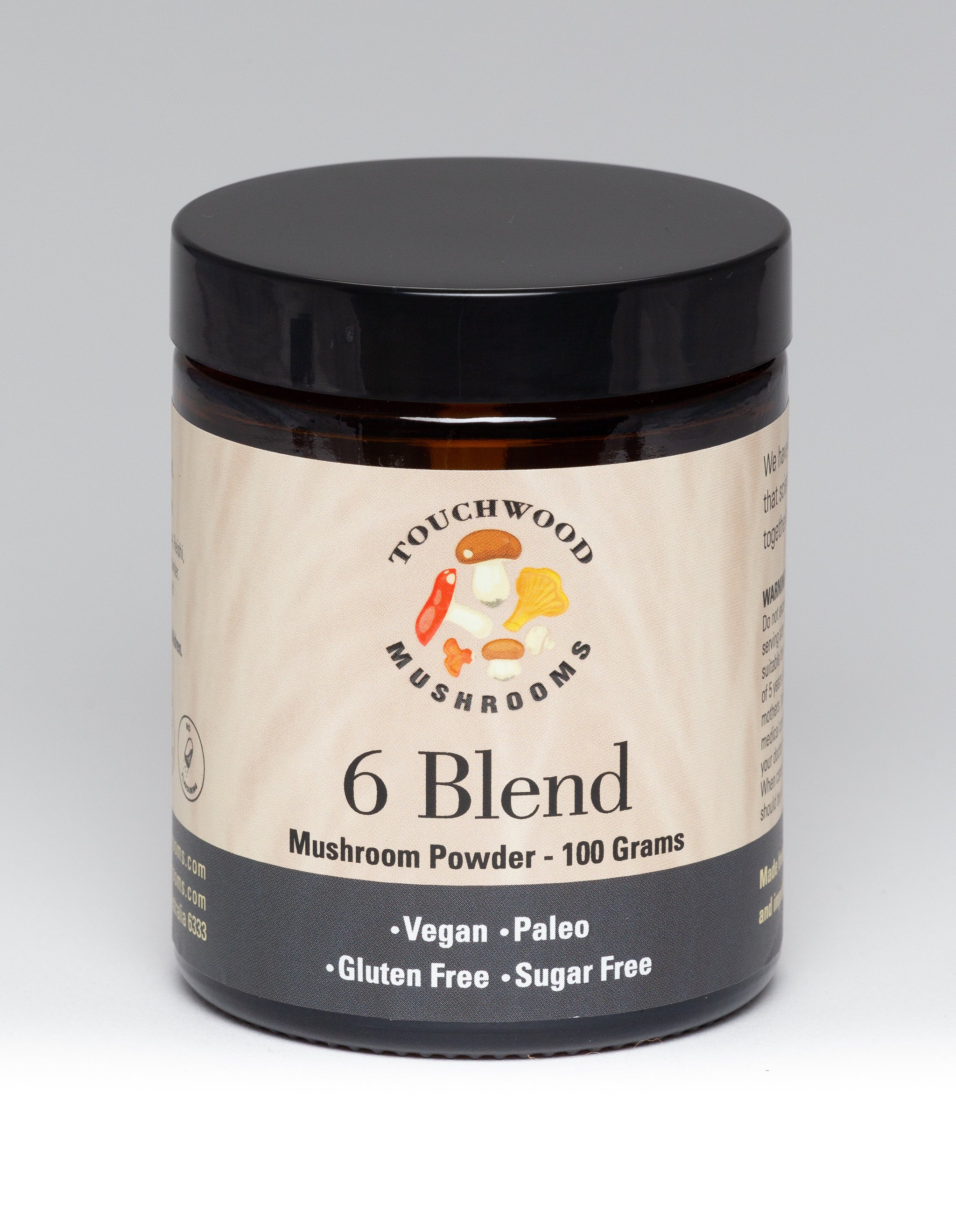Organic 6 Mushroom Blend Powder | Touchwood Mushrooms