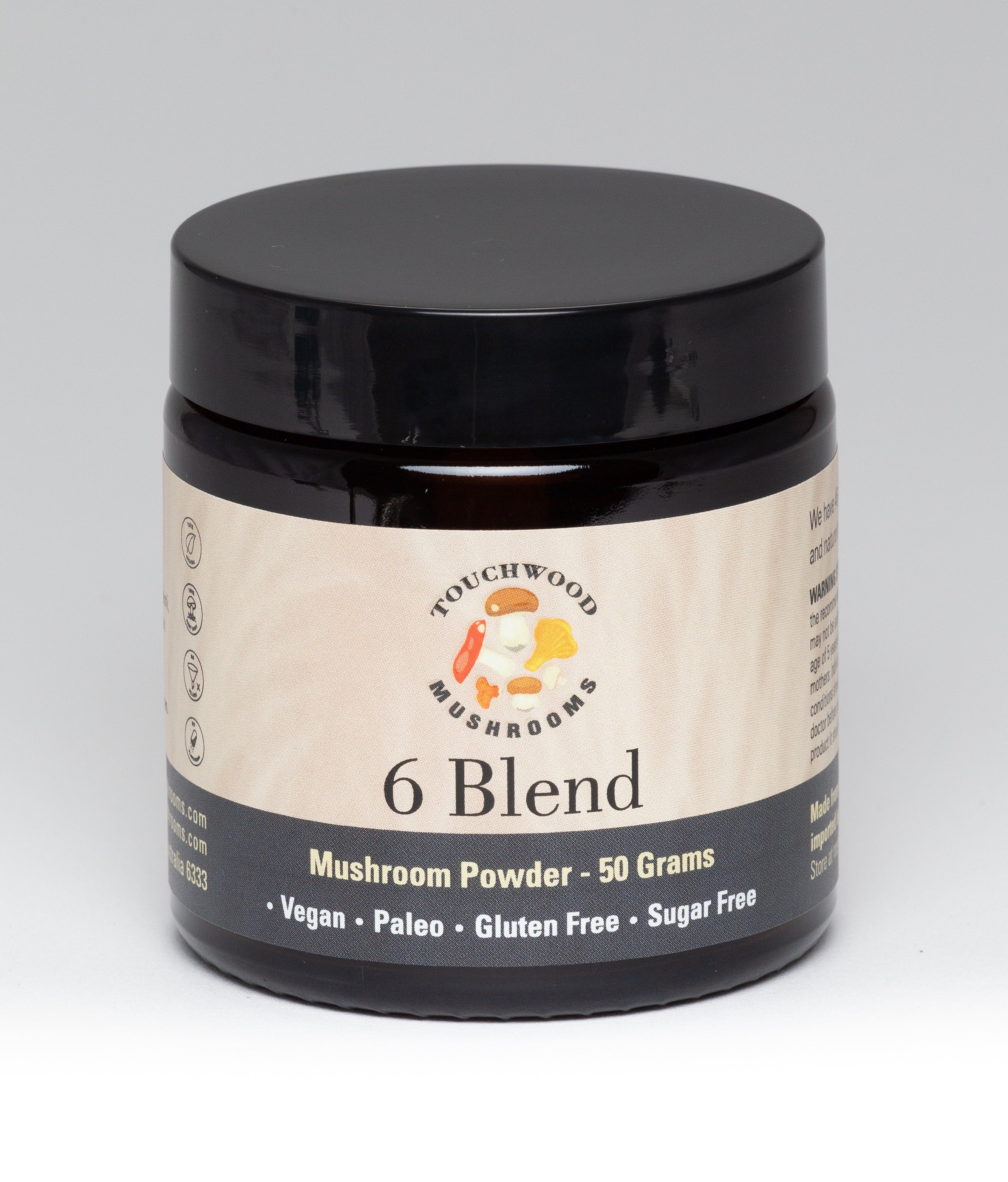 Organic 6 Blend Mushroom Powder | Touchwood Mushrooms